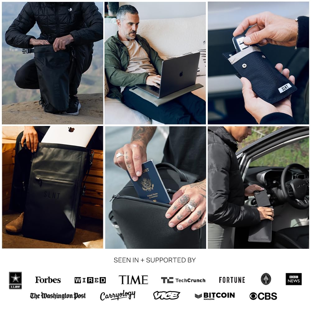 SLNT Leather RFID Blocking Passport Wallet - 4 Card Slots & Passport Slot, Clean, Sleek, Stylish, Minimal Design - For Travel, Prevents Hacking & Identity Theft (Traditional Style, Black)