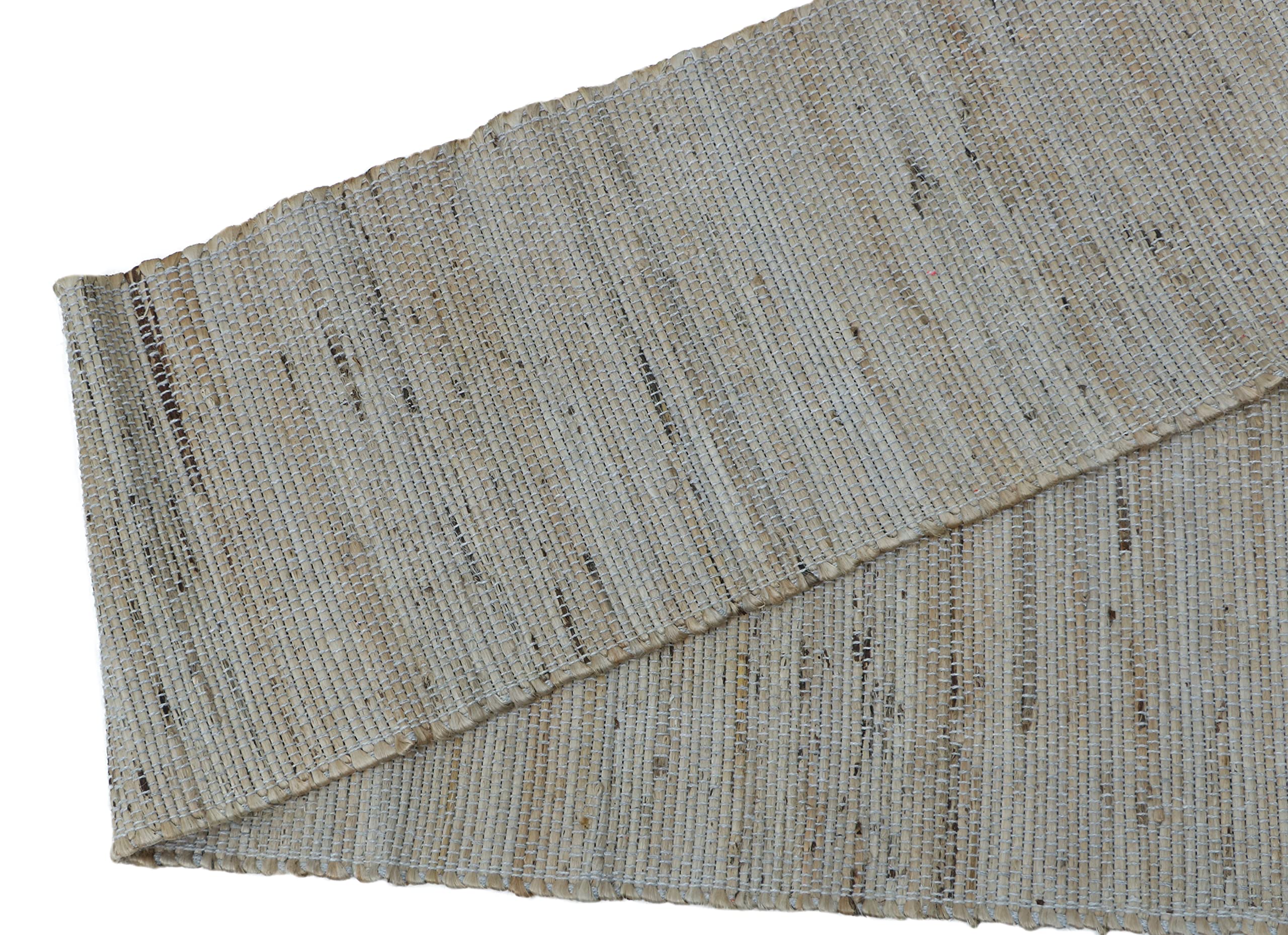 The Home Talk Table Runner 72 Inches Long Decorative Natural Jute Table Runner for Decorations, Buffet, Restaurants, Wedding, Parties, Camping - Light Grey