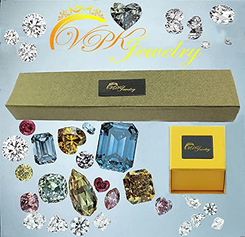 VPKJewelry 2.40 ct Real 925 Sterling Silver Wedding Engagement Crown 2 pc set Ring The best gifts for Women Ladies (7.5)