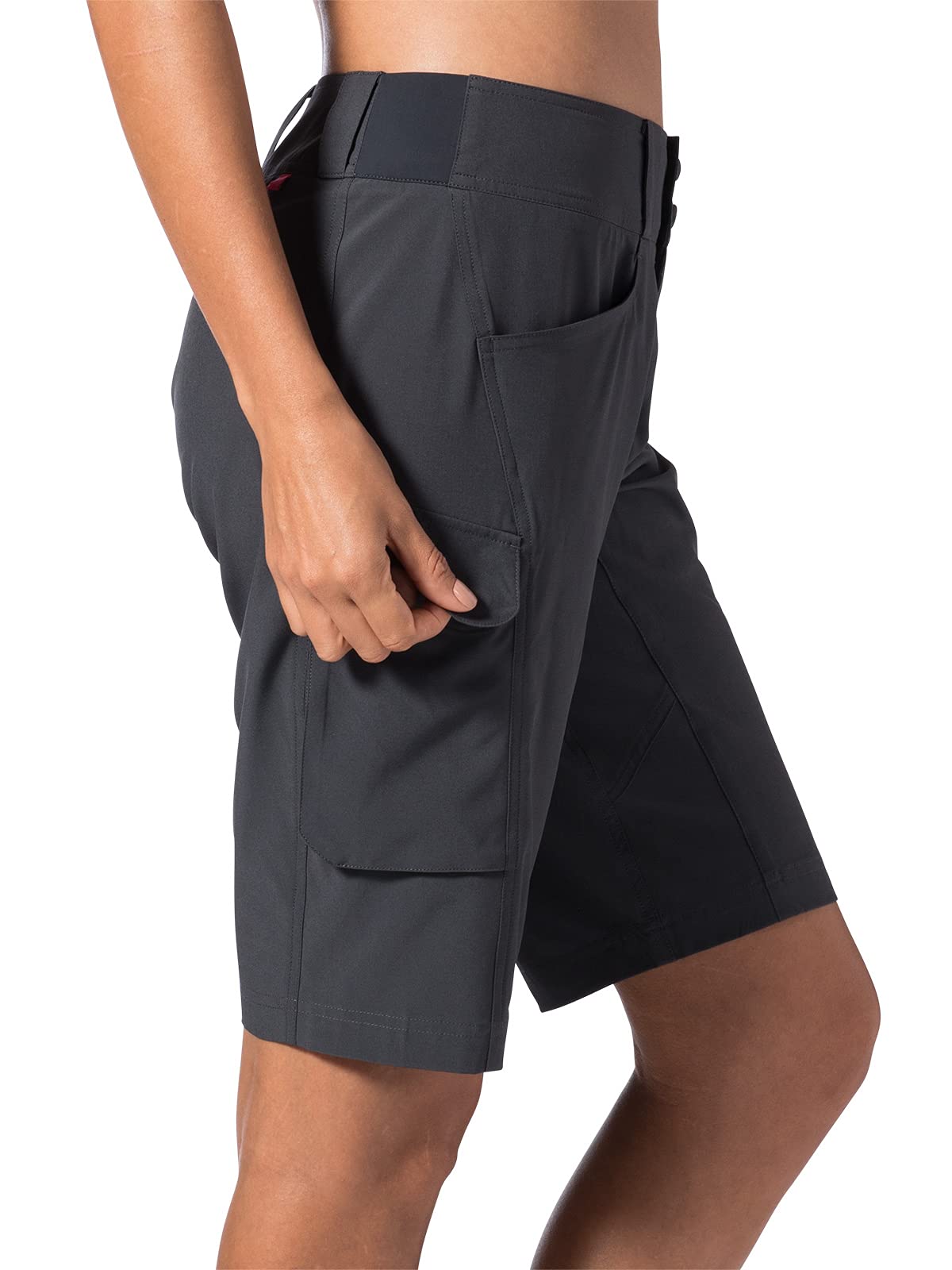 Terry Metro Short Lite - Womens Mountain Bike Cycling Short W/Removable Padded Liner - 11.5 Inch Inseam - Ebony, Large