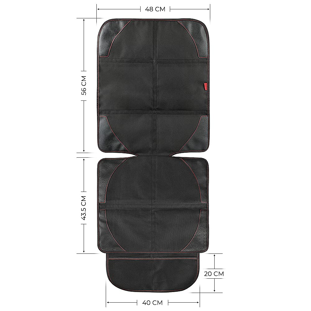 YOOFAN 2 Pack Car Seat Protectors with Thickest Padding, Waterproof 600D Oxford Fabric, 2 Large Pockets, XL Size Best Coverage for Child Baby Car Seats and Leather Seats