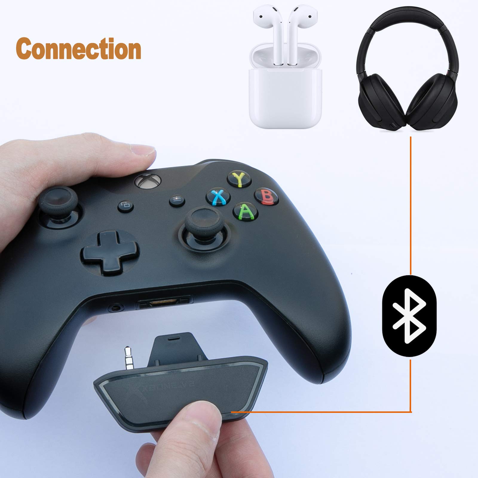 Uberwith Bluetooth Xbox one Transmitter Stereo Headset Audio Adapter for Xbox One X/S Controller Compatible with AirPods Wireless Headset Headphone Earbuds Speakers with Low Latency