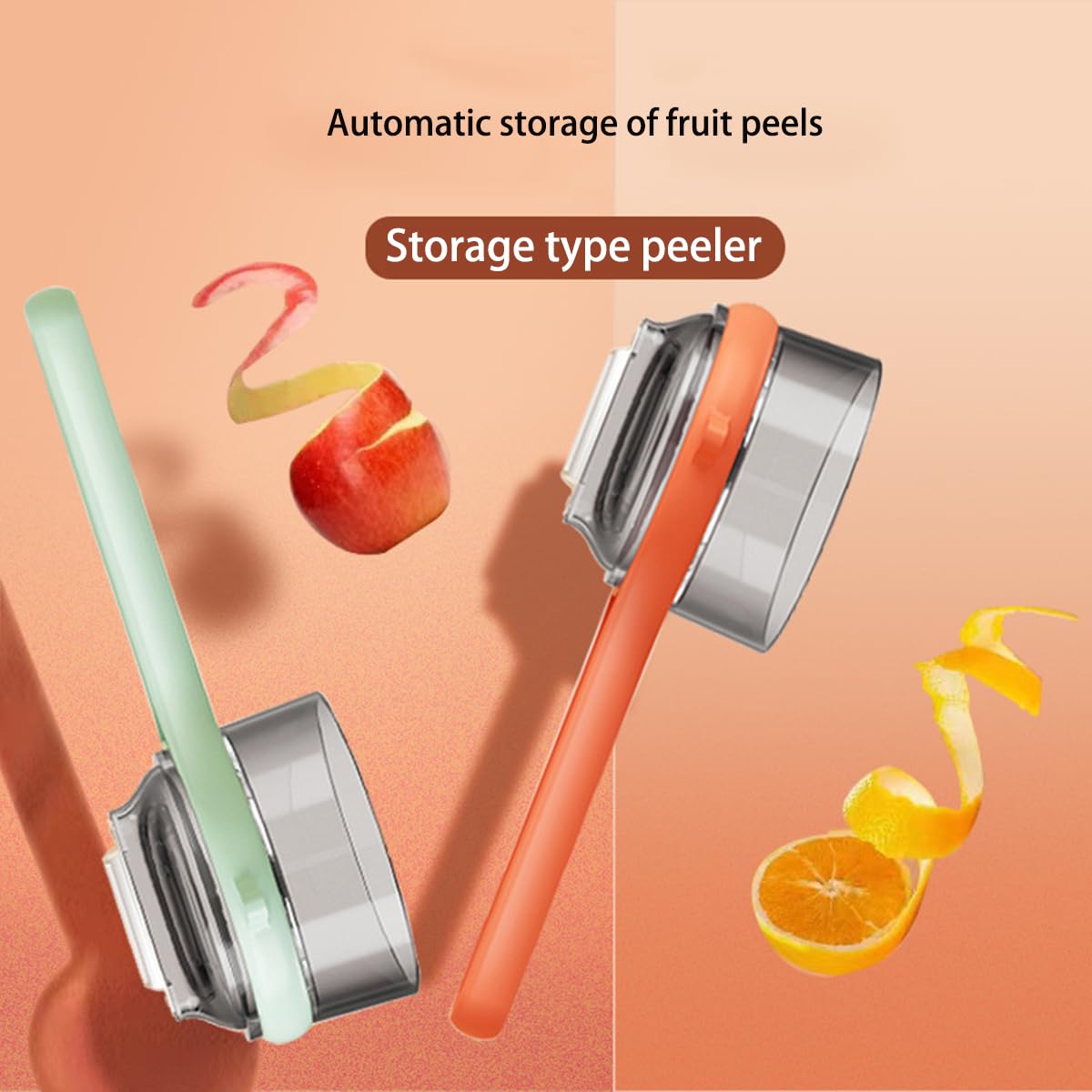 Vegetable Peeler with Container for Potatoes and Carrot - Perfect Addition Kitchen (Green)