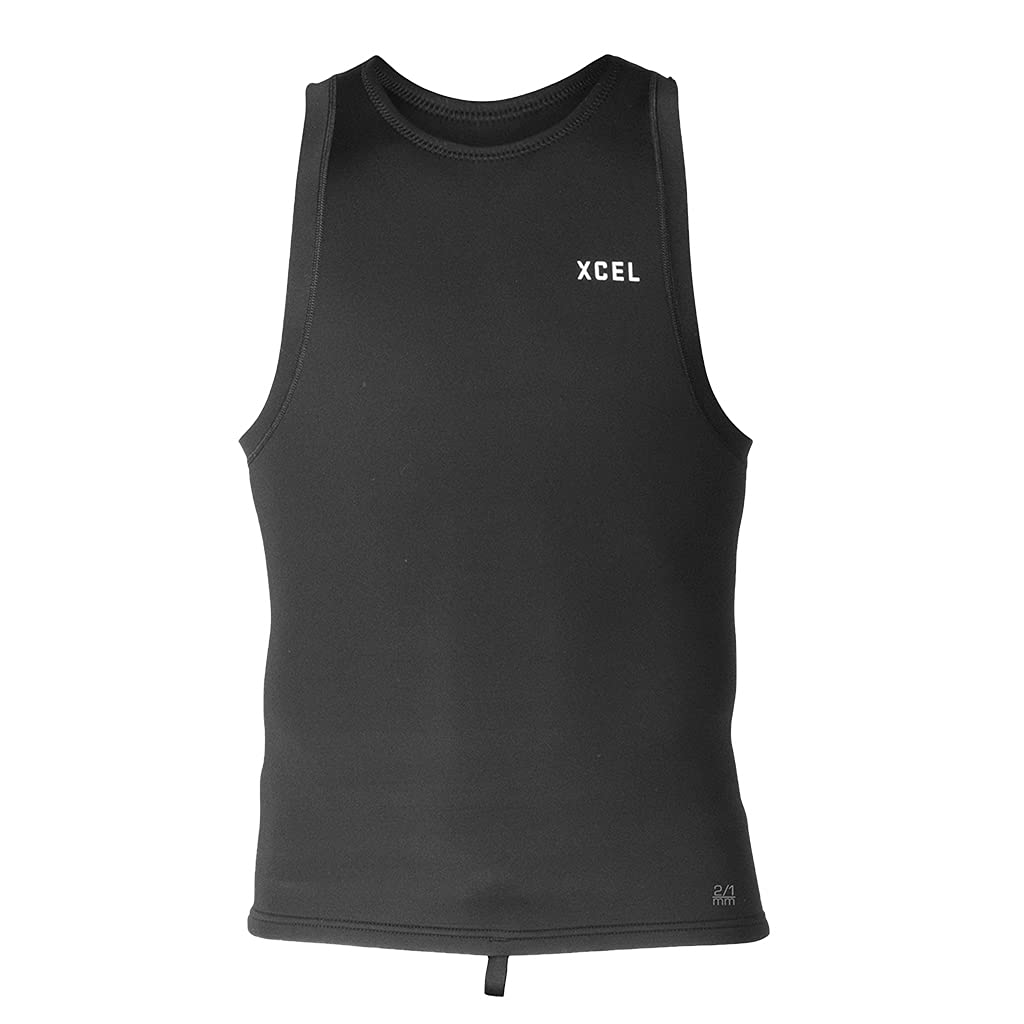 XCEL Mens Axis Pullover Vest 2/1mm Wetsuit Top (Black, Small)