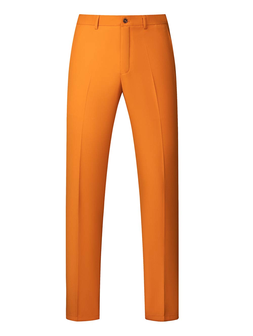 UNINUKOO Men's Suit Slim Fit 2 Button 2 Piece Suits for Men Party Formal Dress Solid Tuxedo Blazer Jacket Pants Set US Size 40 Orange