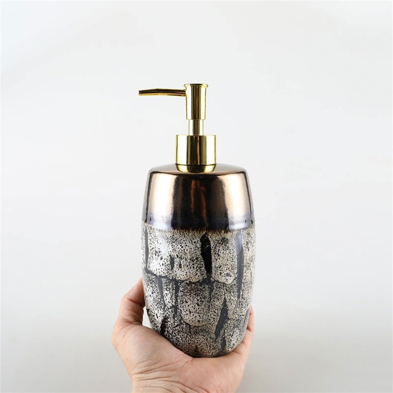 Soap Bottles 550ML Large Capacity Lotion Bottle Vintage Home Multifunctional Press Bottle Ceramic Soap Dispenser Soap Dispenser