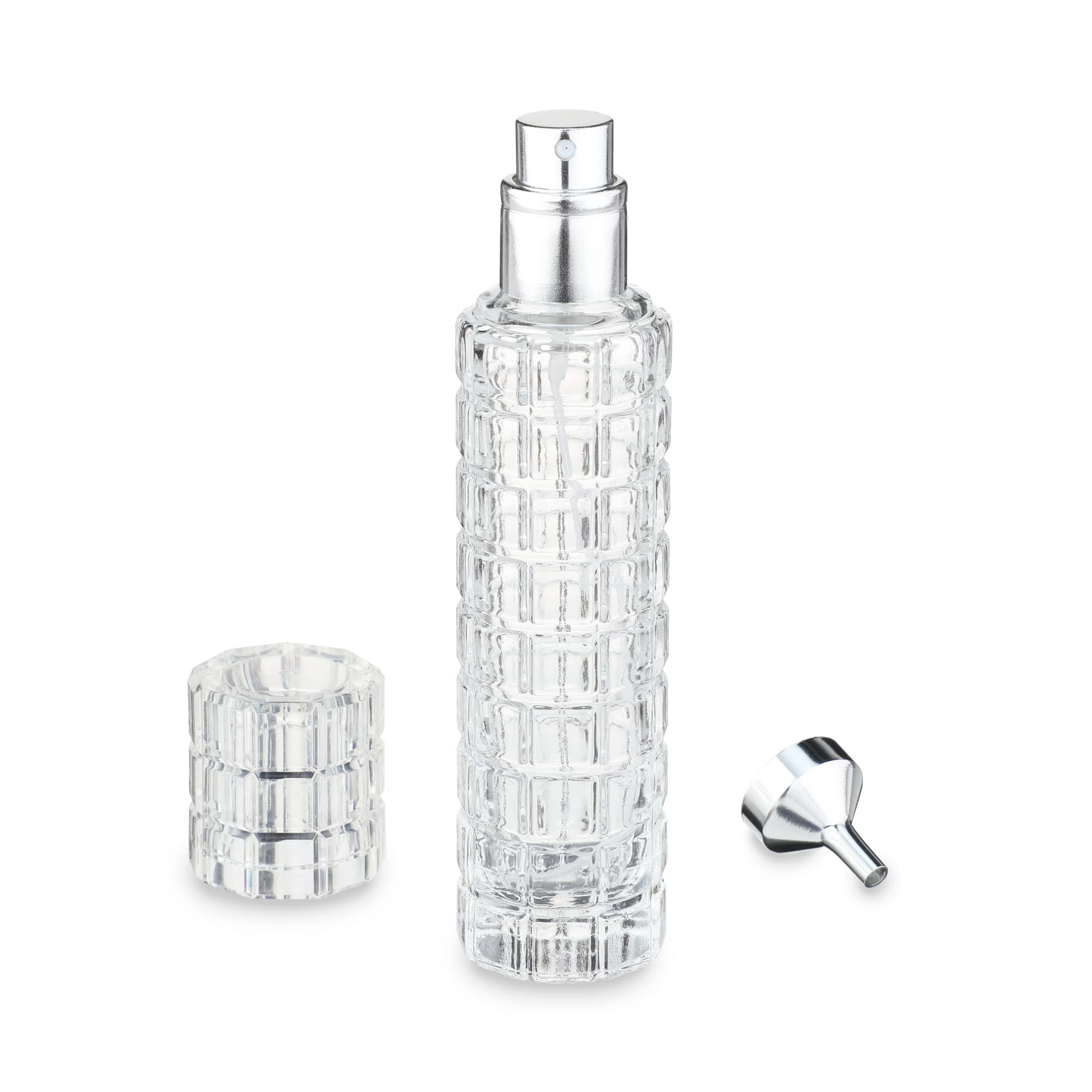 Viski True Martini Atomizer Perfect for Vermouth or Bitters, Spray Bottle, Travel Fragrance, DIY, Refillable Sprayer, Stainless Steel, Bar Accessory, 30 ml, Set of 1, Clear