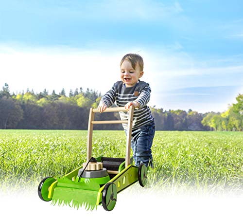 small foot wooden toys Lawn Mower & Baby Walker playset Designed for Children 12+ Months