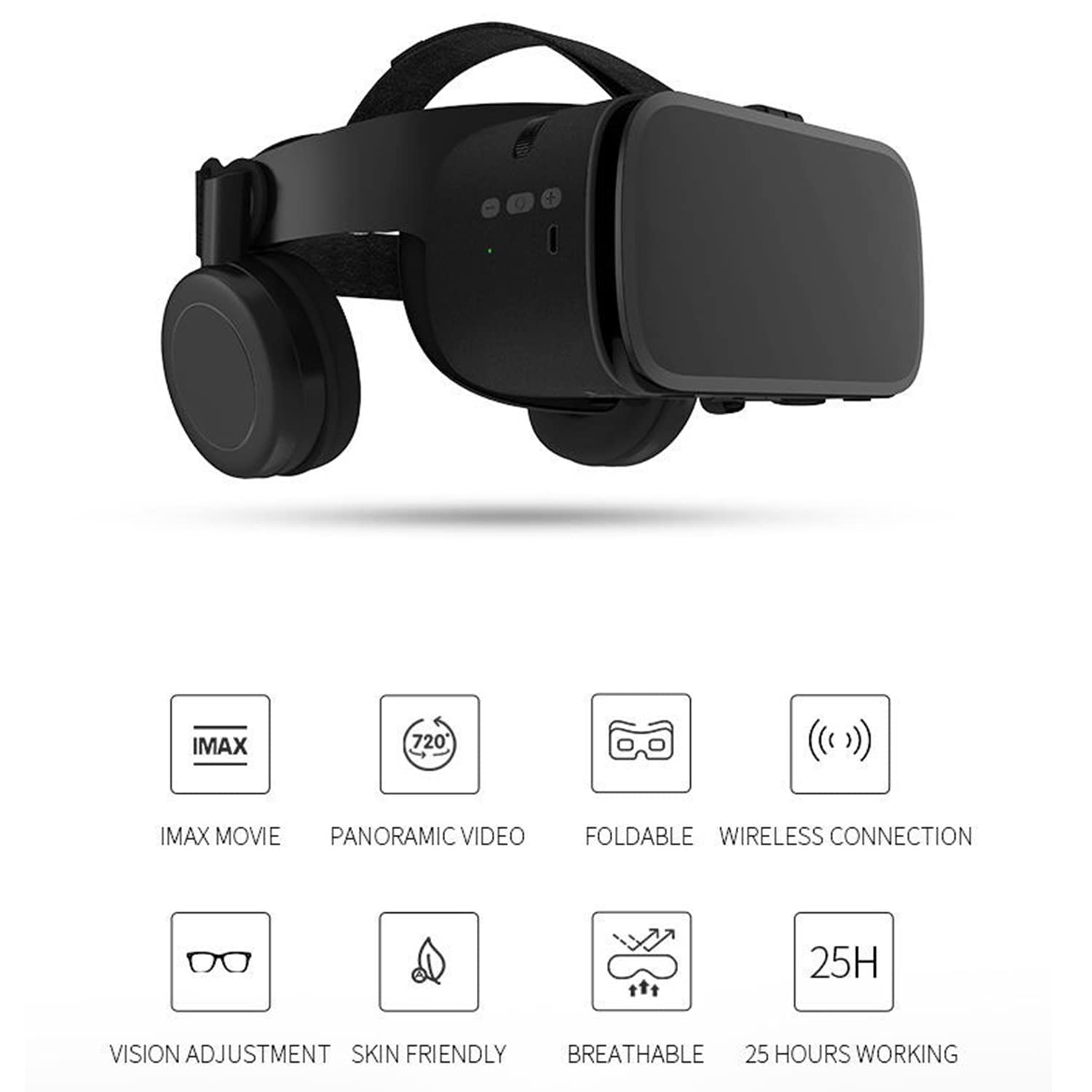 VR Headset Virtual Reality Goggle with Wireless Remote Controller, 3D VR Glasses for 3D Movies Video Play Games, VR Set for IOS Android Phone for iPhone 13 12 11 Pro Mini X R S Max Samsung Galaxy