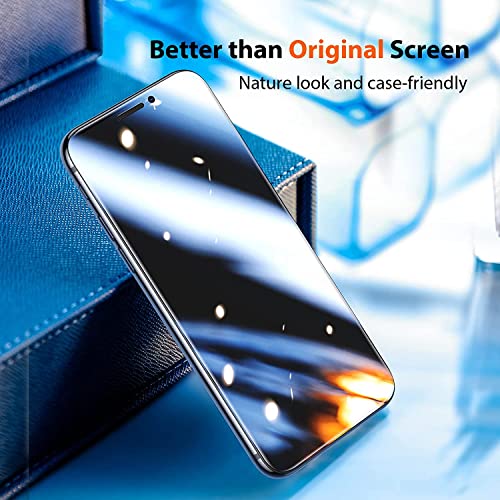 TORRAS Diamond Shield Screen Protector for iPhone 11 Pro Max Tempered Glass [Full Coverage] Anti-Shatter 9H Protection (2 Pack) for iPhone Xs Max, 6.5"