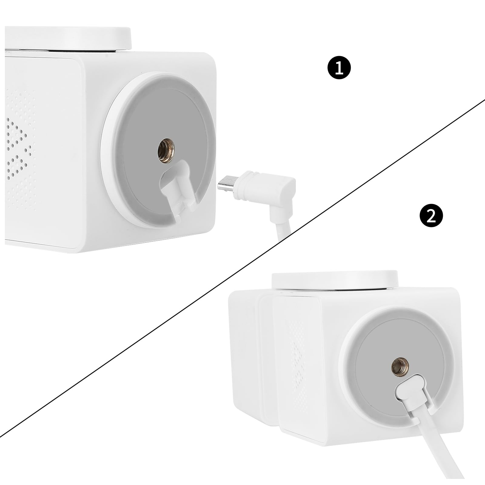 UYODM 2Pack 20FT/6M Micro USB Extension Cable Compatible with WYZE Cam Pan V3, L-Shape 90 Degree Extension Charging Cable Power Your WYZE Cam Pan V3 Continuously - White