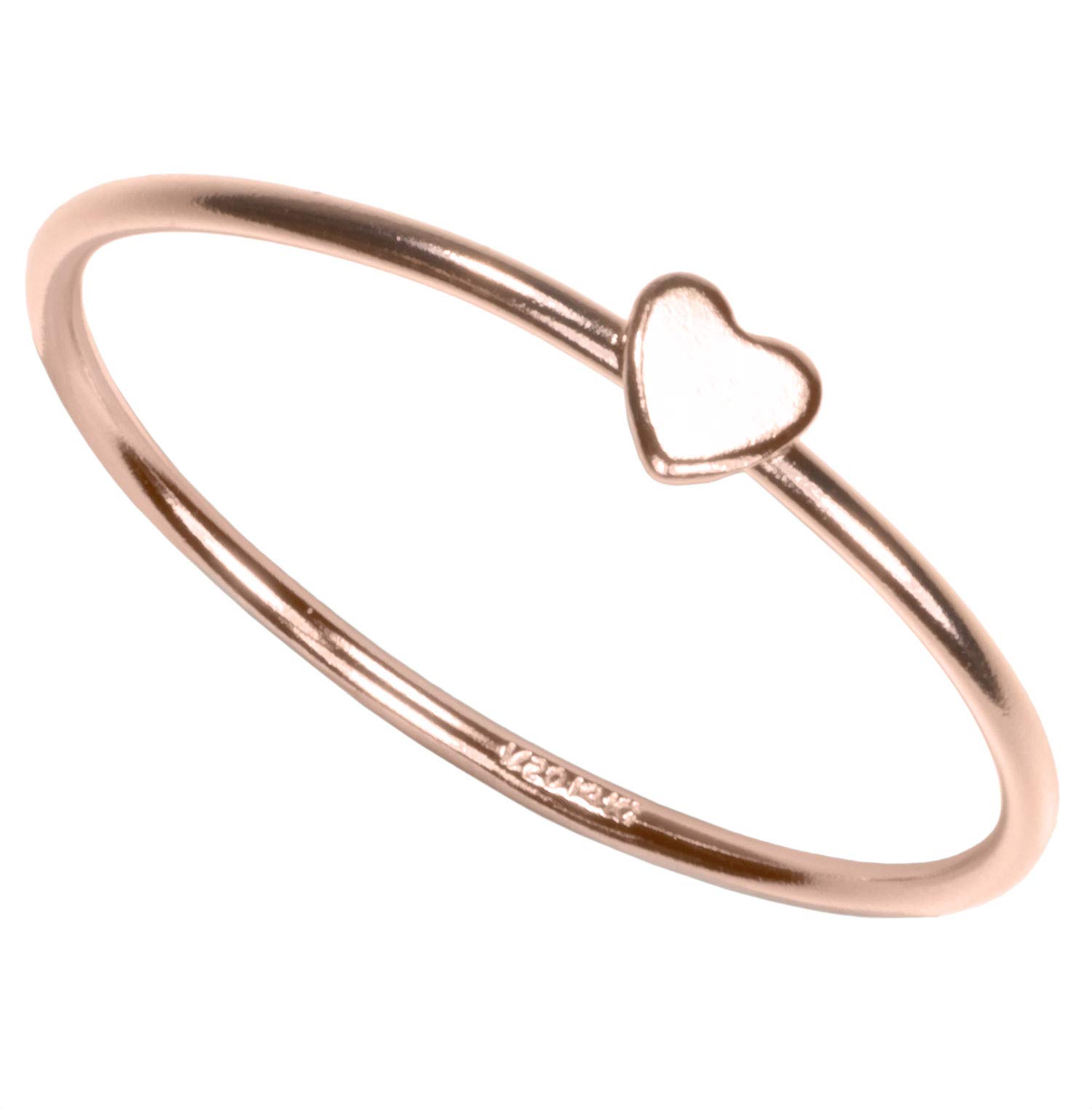 uGems 14kt Gold Fill Heart Stackting Ring Size 9