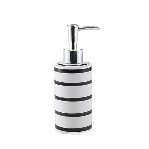 Soap Dispenser White Soap Dispenser Holds 8.79 Oz/260 Ml Liquid Soap Lotion Dish Soap, Ceramic Soap Pump, Cylindrical Soap Pump for Bathroom Kitchen Soap Pump Bottles