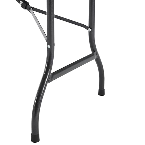 VECELO 6Ft Plastic Folding Table Heavy Duty Indoor Outdoor Portable Picnic Foldable Desk with Handle Mesh Trash Bag&Lock Legs for Camping, Dining&Party,Black