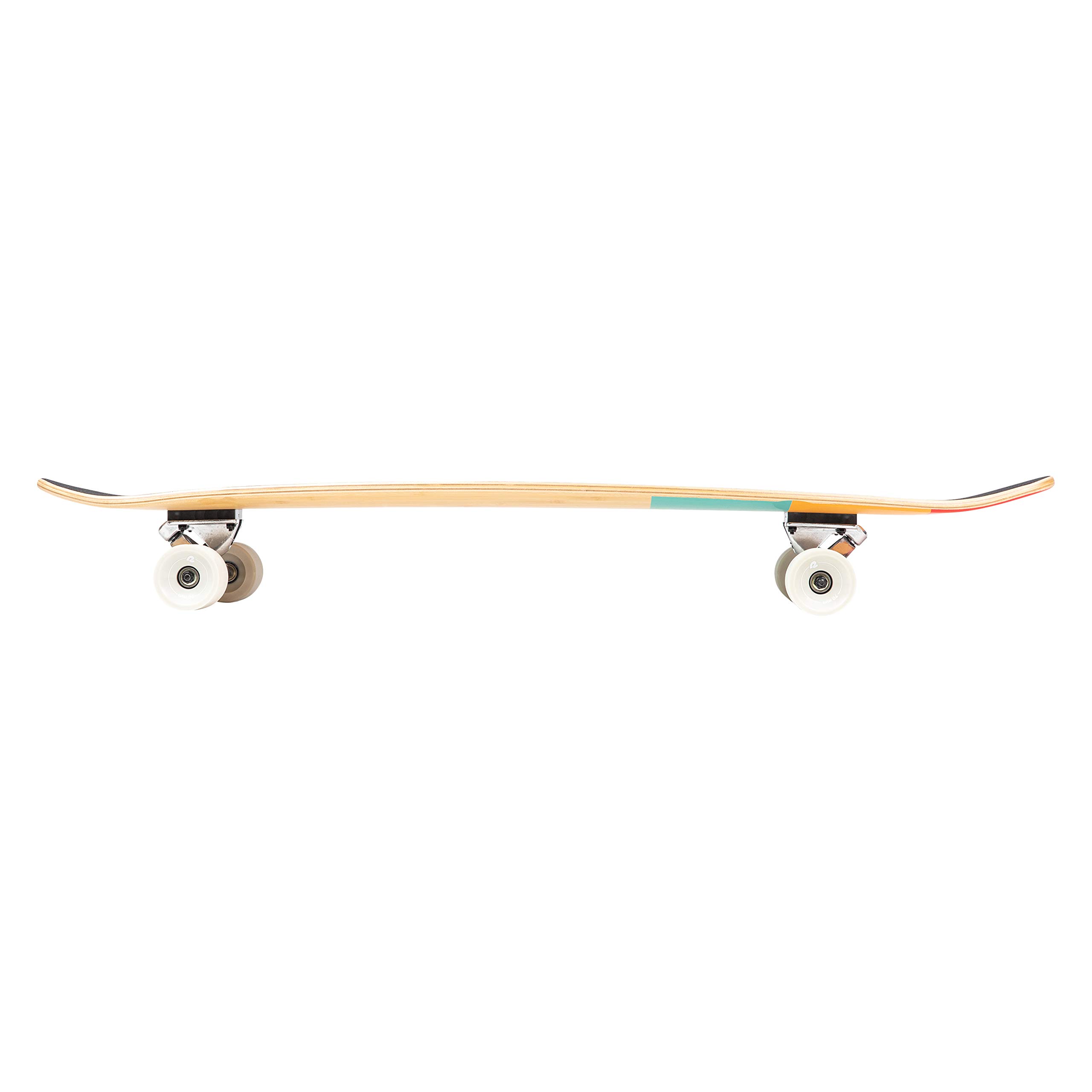 Retrospec Zed Bamboo Longboard Skateboard Complete Cruiser, Aqua Fishtail