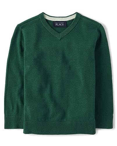 The Children's Place Baby Boy's and Toddler Long Sleeve Holiday Sweater, Green, 3T