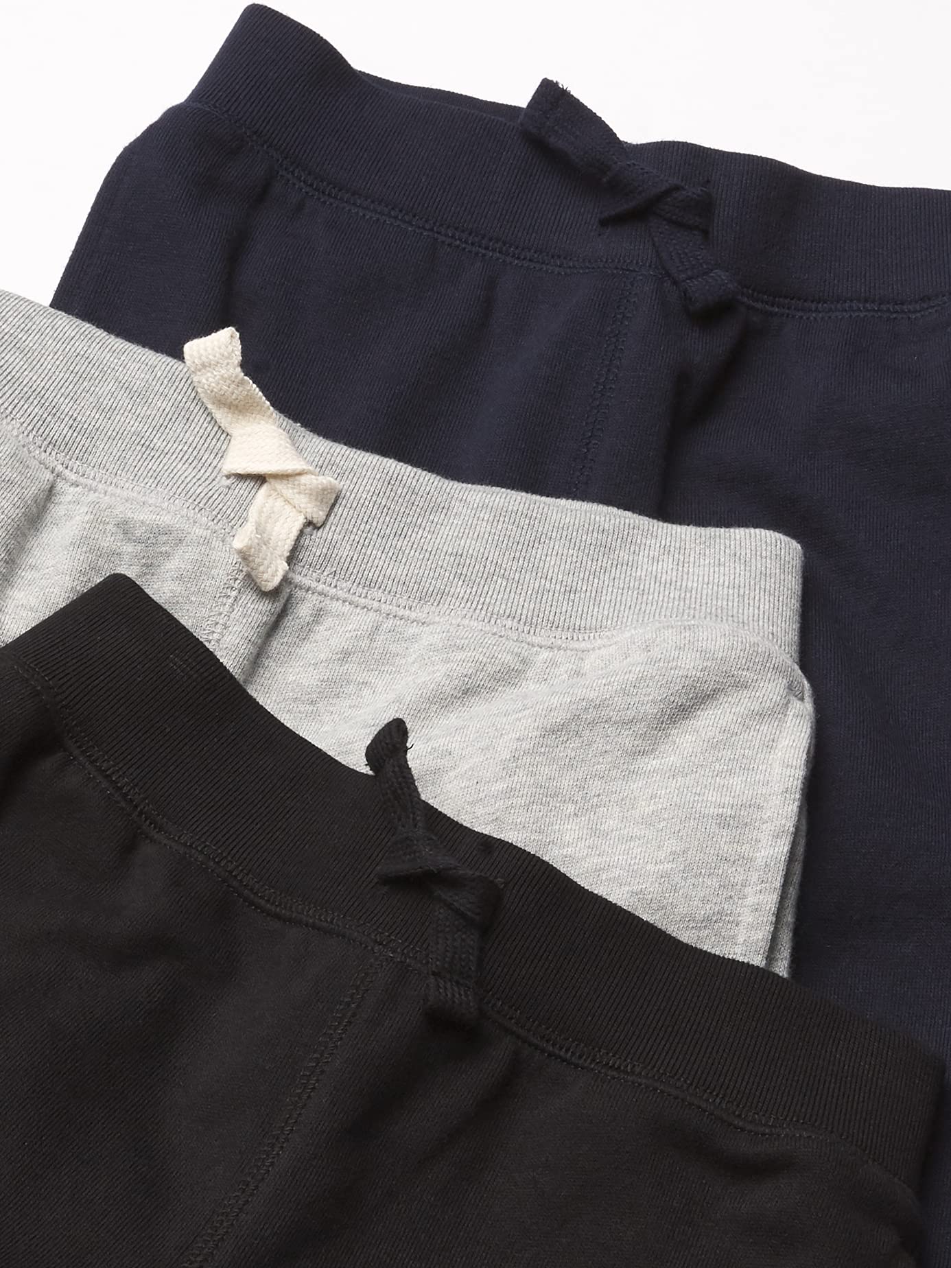 The Children's Place Baby Boys' and Toddler French Terry Jogger Sweatpant, 3 Pack, Black/Navy/Heather Grey 3-Pack, 5T