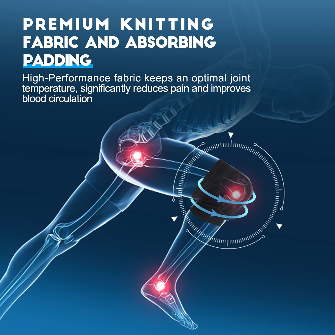 Volleyball Knee Pads with High Protective Low-Profile Soft Padding, Dance Riding Protection for Junior Youth Adult (XL)