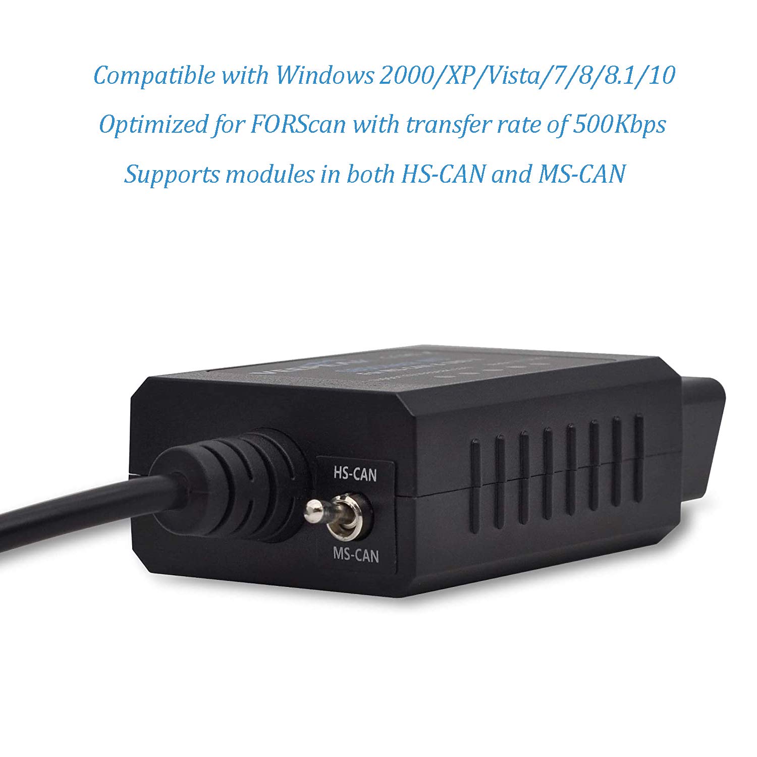 Veepeak USB OBD2 Adapter for for-Scan with MS-CAN Support Diagnostic and Coding Tool Compatible with 1996 and Newer Ford Mazda Vehicles