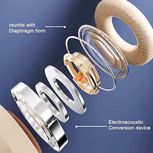 Ywbawe Foldable Headset Bluetooth 5.3 with Wireless and Wired Modes, High Value Over-Ear Stereo Head Mounted Headphones with Soft Ear Pads, for Office School Travel Sports