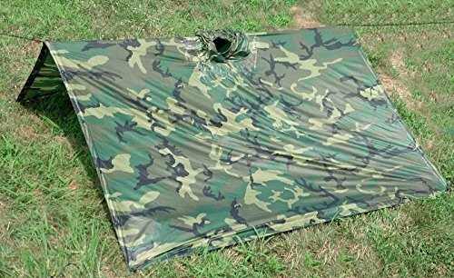 Ultimate Arms Gear Waterproof Rip Stop German Flectarn Military G.I. Style Poncho Tent Shelter