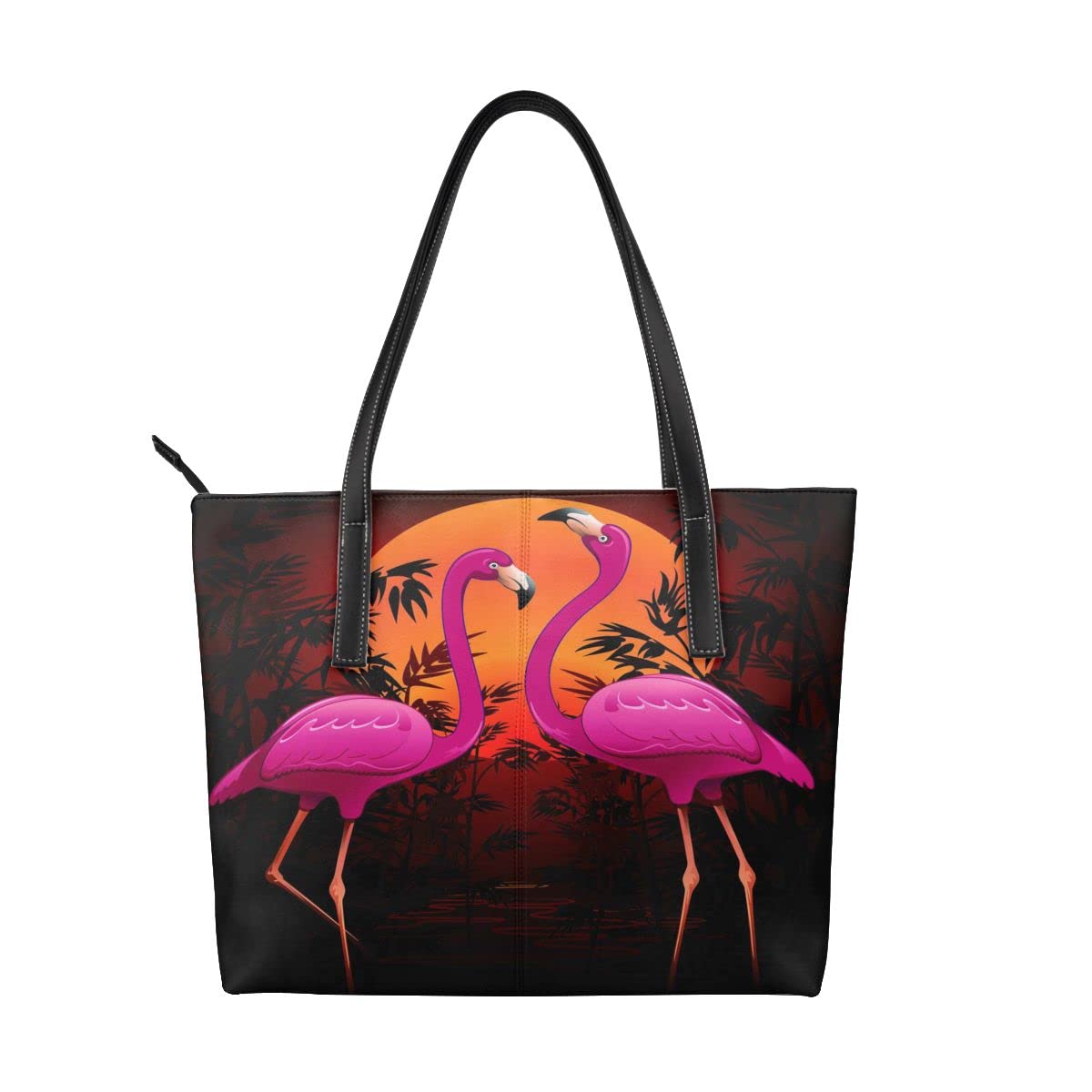 Zoyen Women Handbag Tote Bag Tropical Flamingos Shoulder Bags Handle Satchel Purses