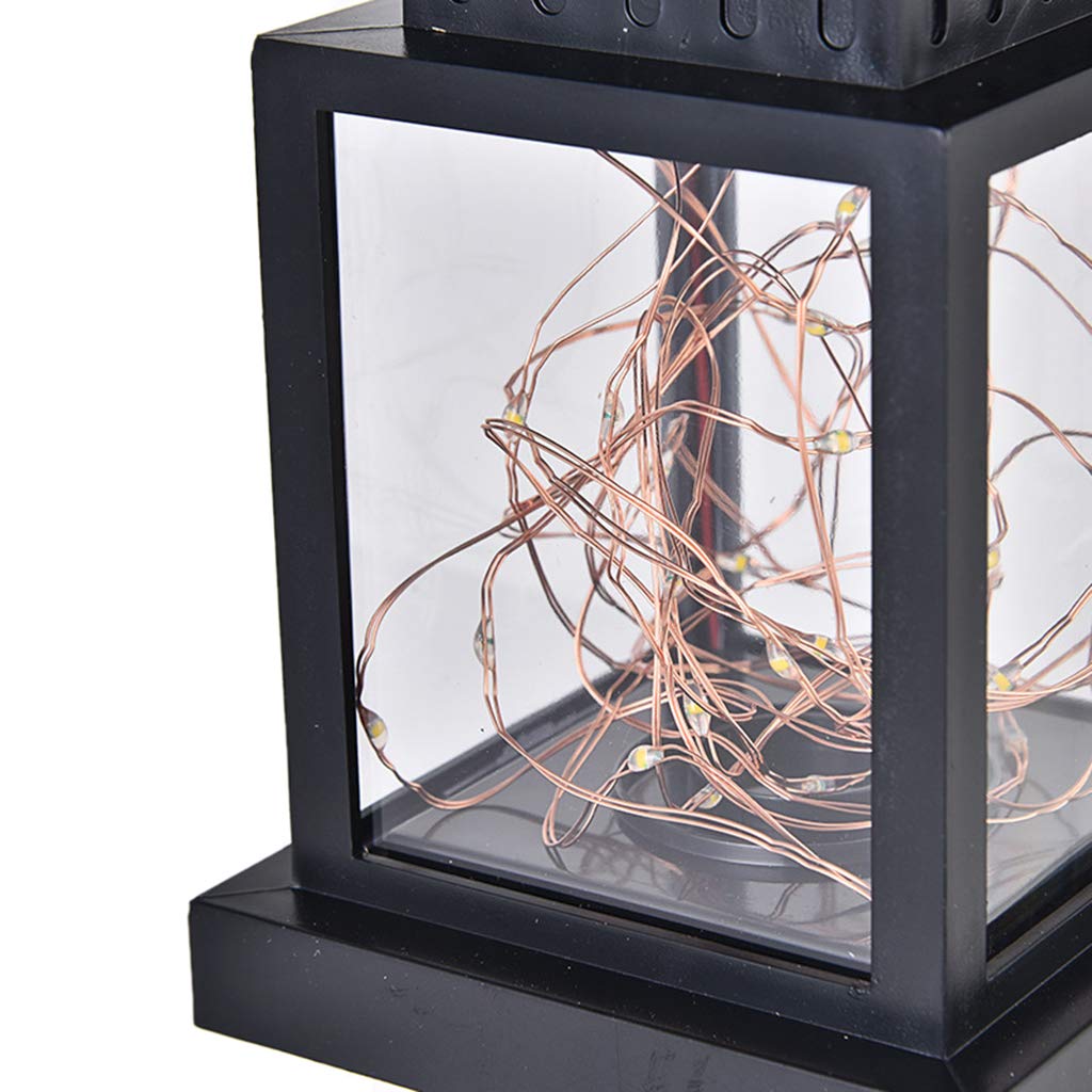 Solar Light Black Outdoor Home Garden Lighting - Outdoor Special Waterproof Lighting, Intelligent Light Control Solar Chandelier with Clip