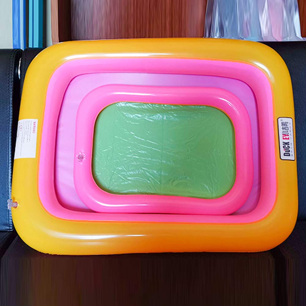 Topwon Inflatable Sand for Kids/Sand Tray/Sand Molds/Inflatable Sand/Portable Sand Tray /Sand Tray Lid (27.5×27.5Inch, Random Color)