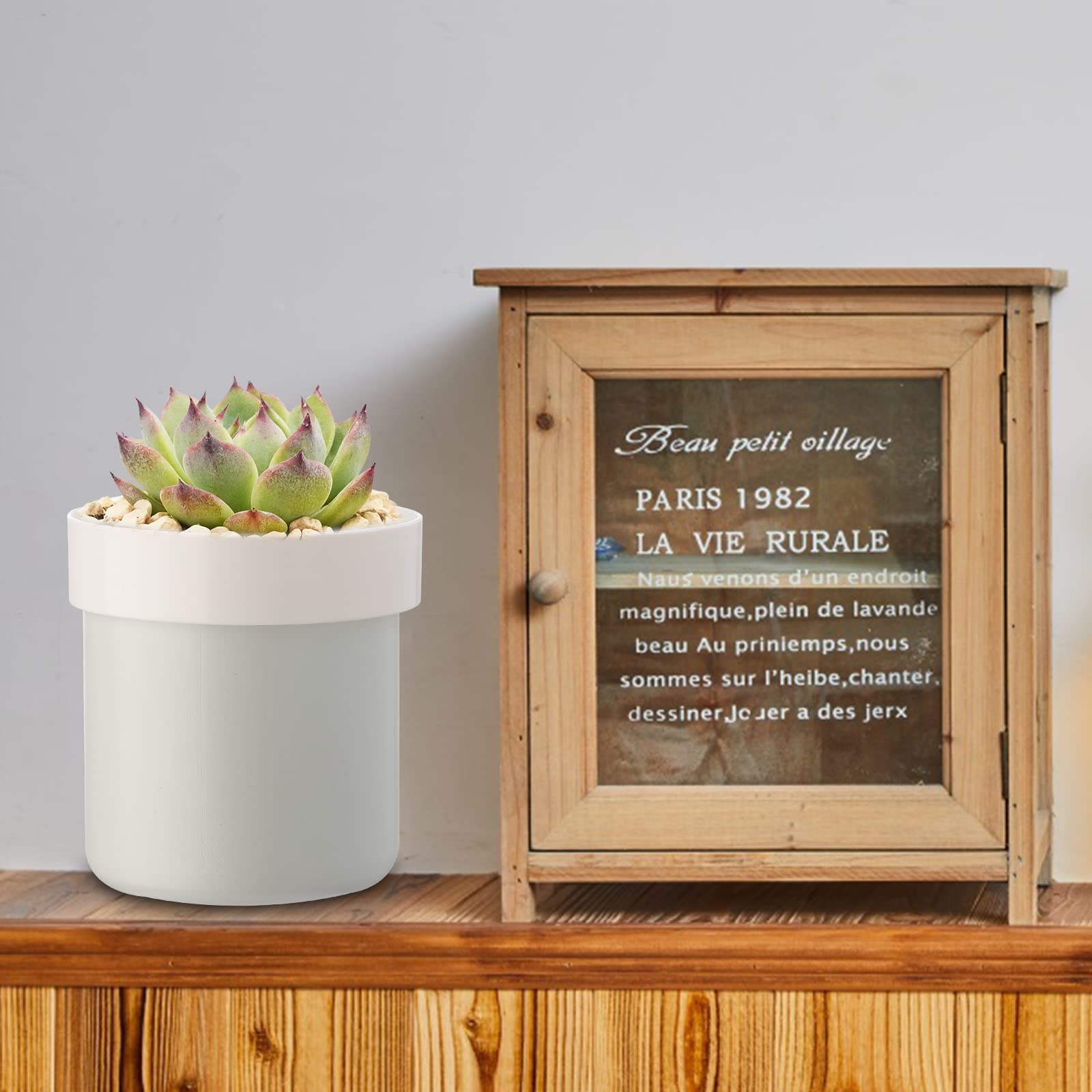 Younion Flower Pot Diversion Safe with Key Lock, Secret Hidden Safe Lock Box, Perfect for Hiding The Valuables Inside Flower Pot’s False Bottom, Plants Not Include