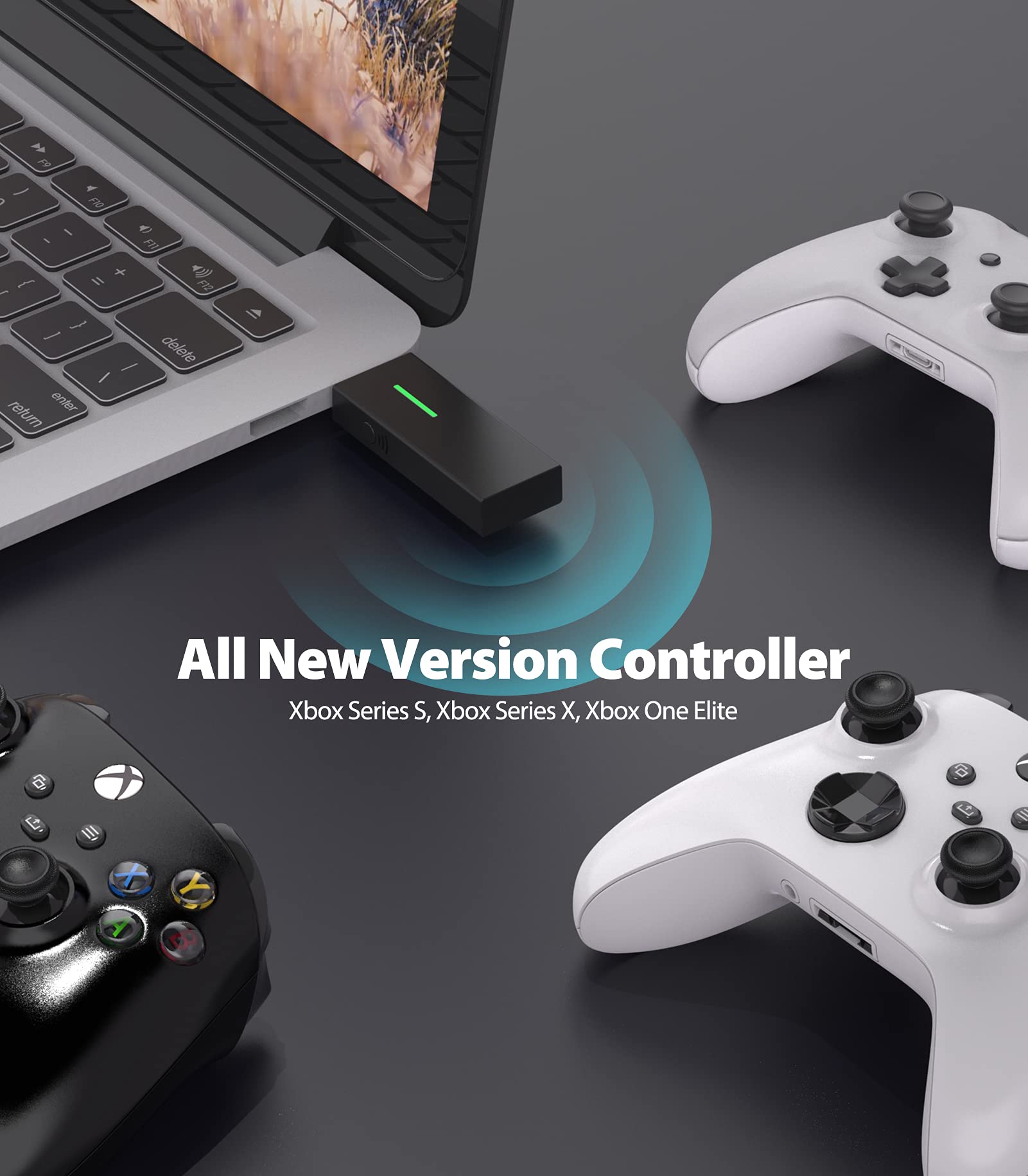 YCCTEAM Wireless Adapter Compatible with Xbox One Controller Wireless, Wireless Receiver with Driver on Windows 11/10/8.1