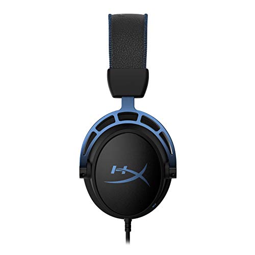 yperX Cloud Alpha S - PC Gaming Headset, 7.1 Surround Sound, Adjustable Bass, Dual Chamber Drivers, Chat Mixer, Breathable Leatherette, Memory Foam, and Noise Cancelling Microphone - Blue (Renewed)