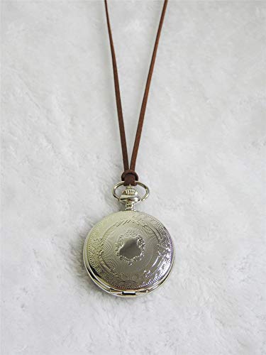 SEWOR Vintage Elegant Carving Pocket Watch Mechanical Hand Wind (Silver)