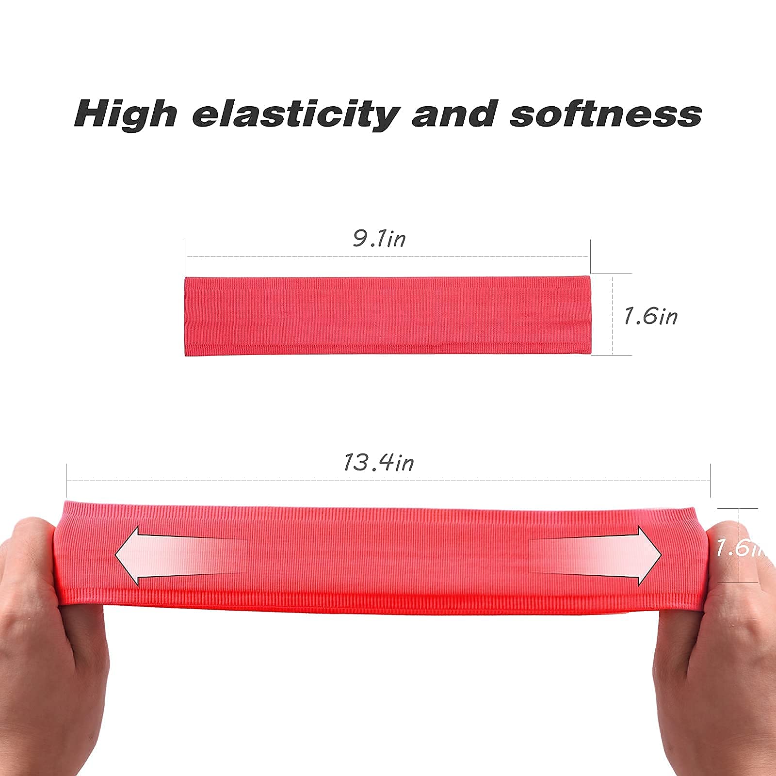 Vsiopy 6 Pack Sport Headbands for Women Sweat Wicking Running Headband Non Slip Thin Elastic Workout Sweatbands for Yoga