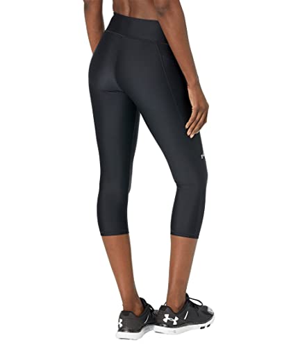 Under Armour Heatgear Armour Mid Pocketed Capri, Black/White, Medium