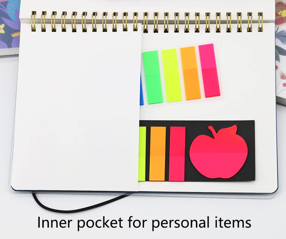 Zegrox Lined Spiral Journal Notebook, 6PCS,160 Pages, Medium 5.75 inches x 8.35 inches - 100 GSM Thick Paper, Hardcover, Double-Wire Spiral Journal & Notebook