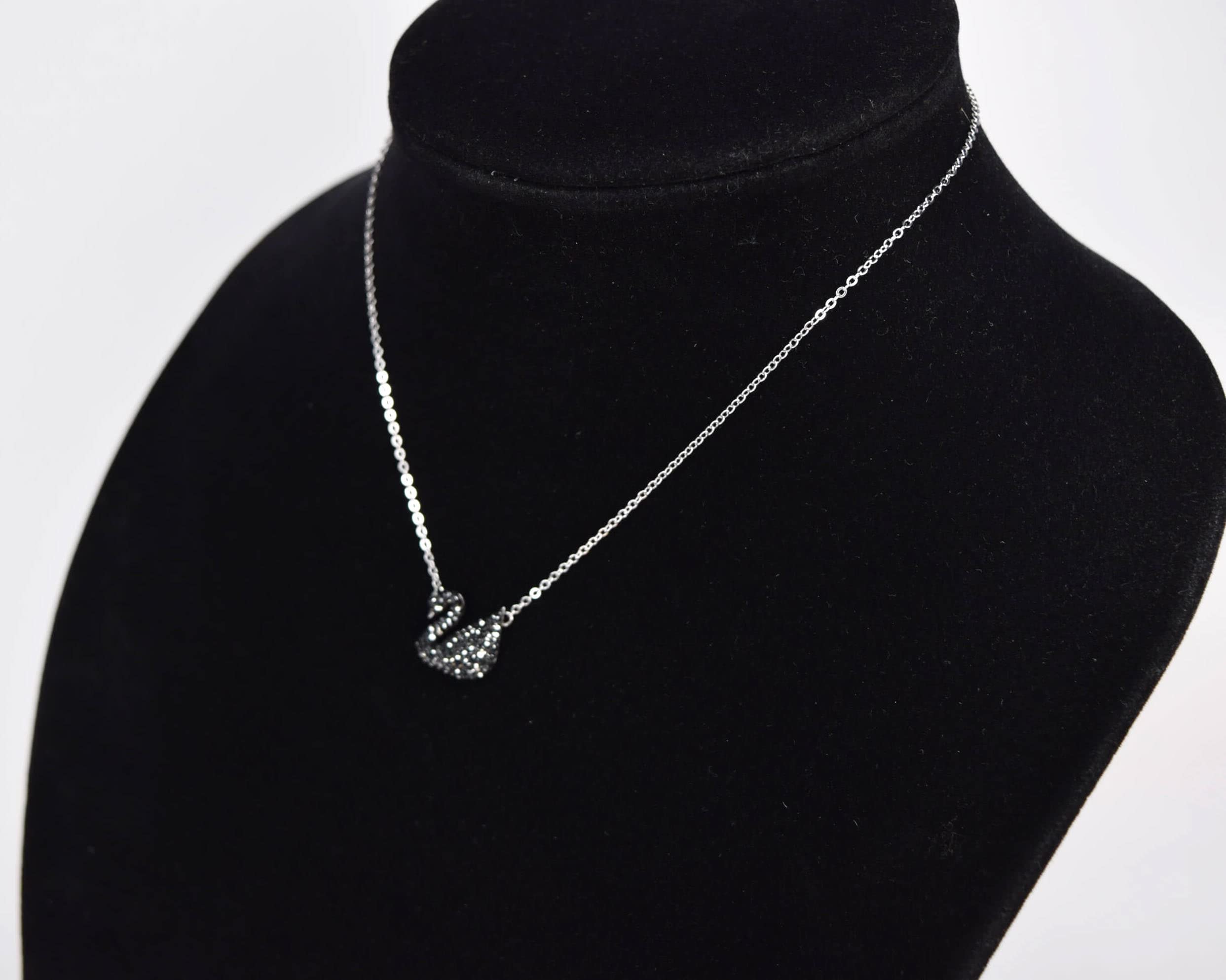 SWAROVSKI Iconic Swan Pendant Necklace Black/Teal One Size