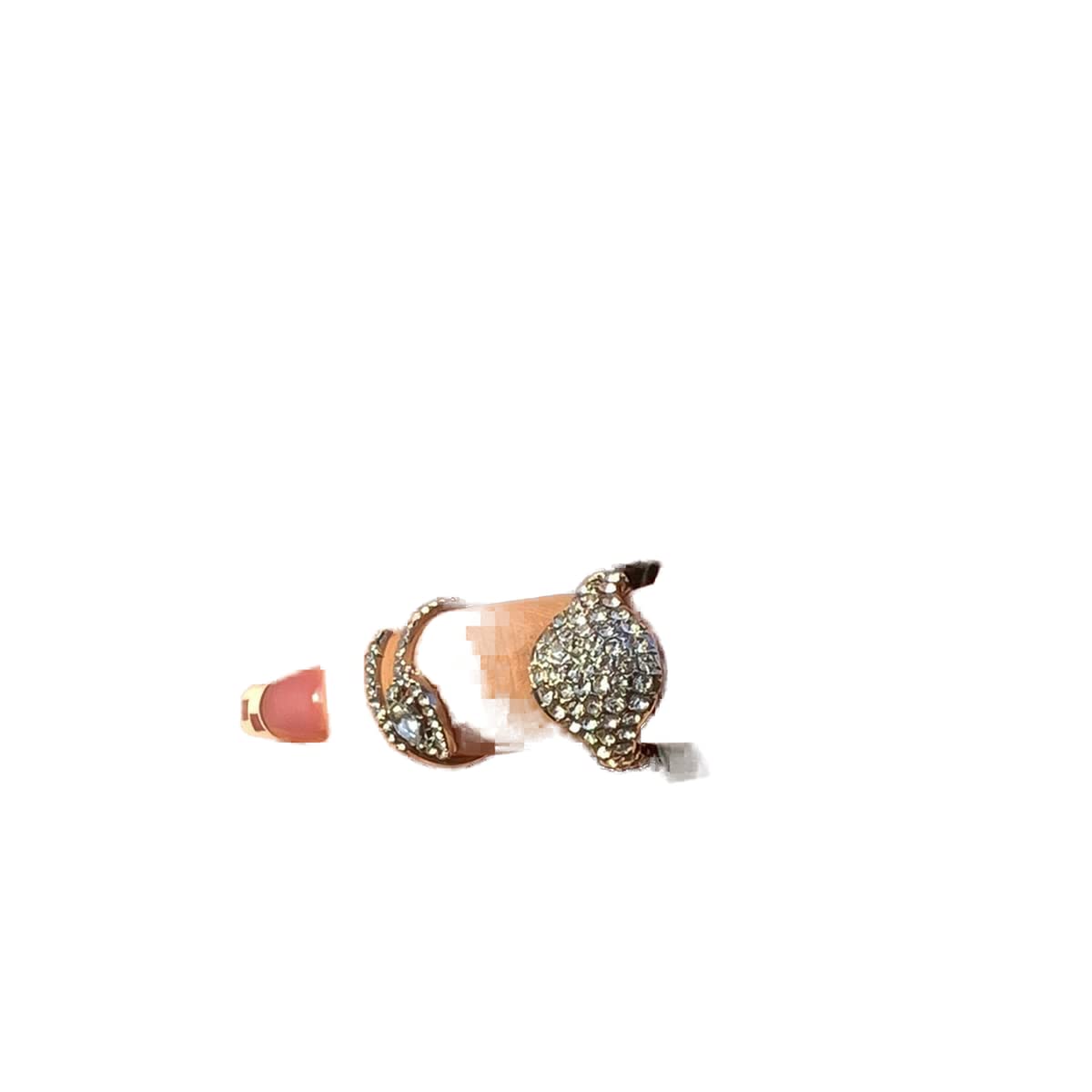 Wiwpar Boho Rhinestone Ring Set Knuckle Stackable Rings Vintage Midi Finger Ring Set Sparkly Open Rhinestone Rings for Women (4Pcs)