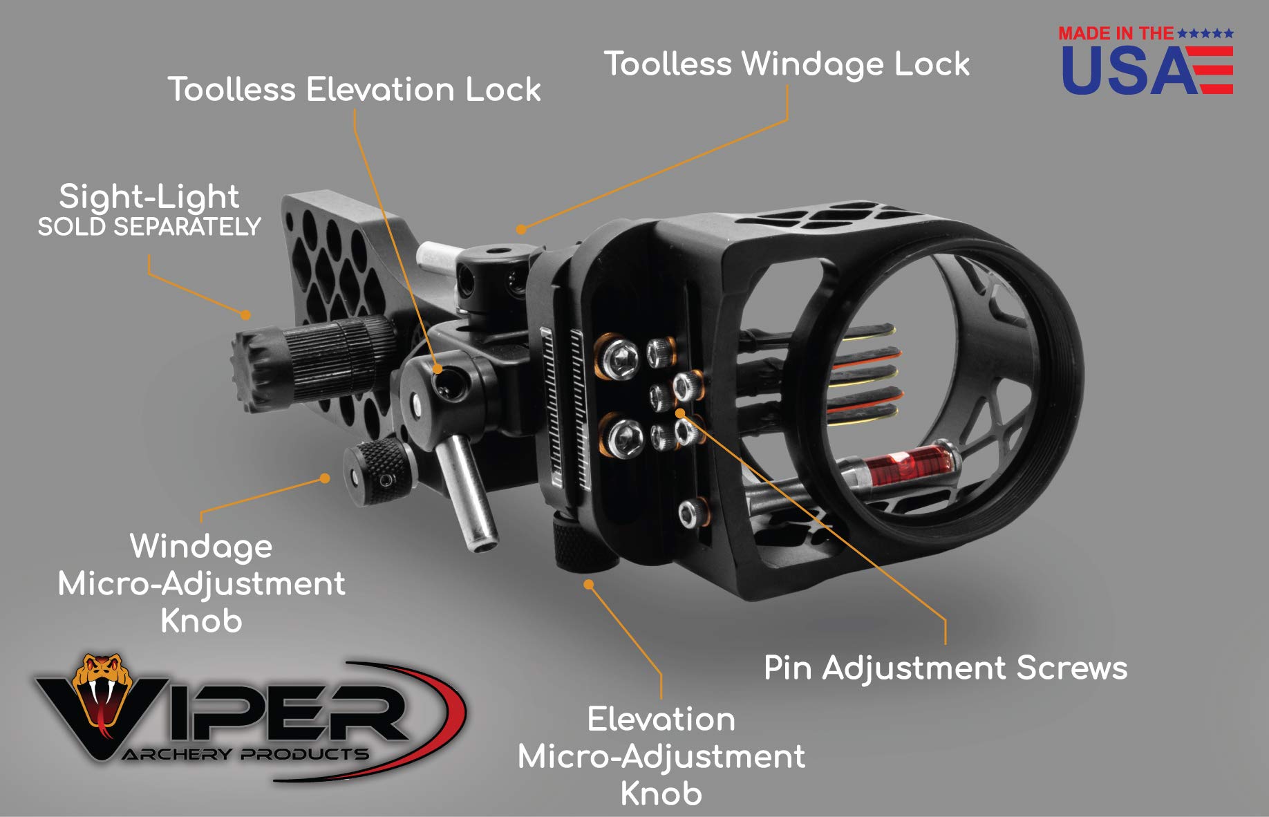 Viper Archery Products Bow Sight Daimondback 5 Pin VDBMT19