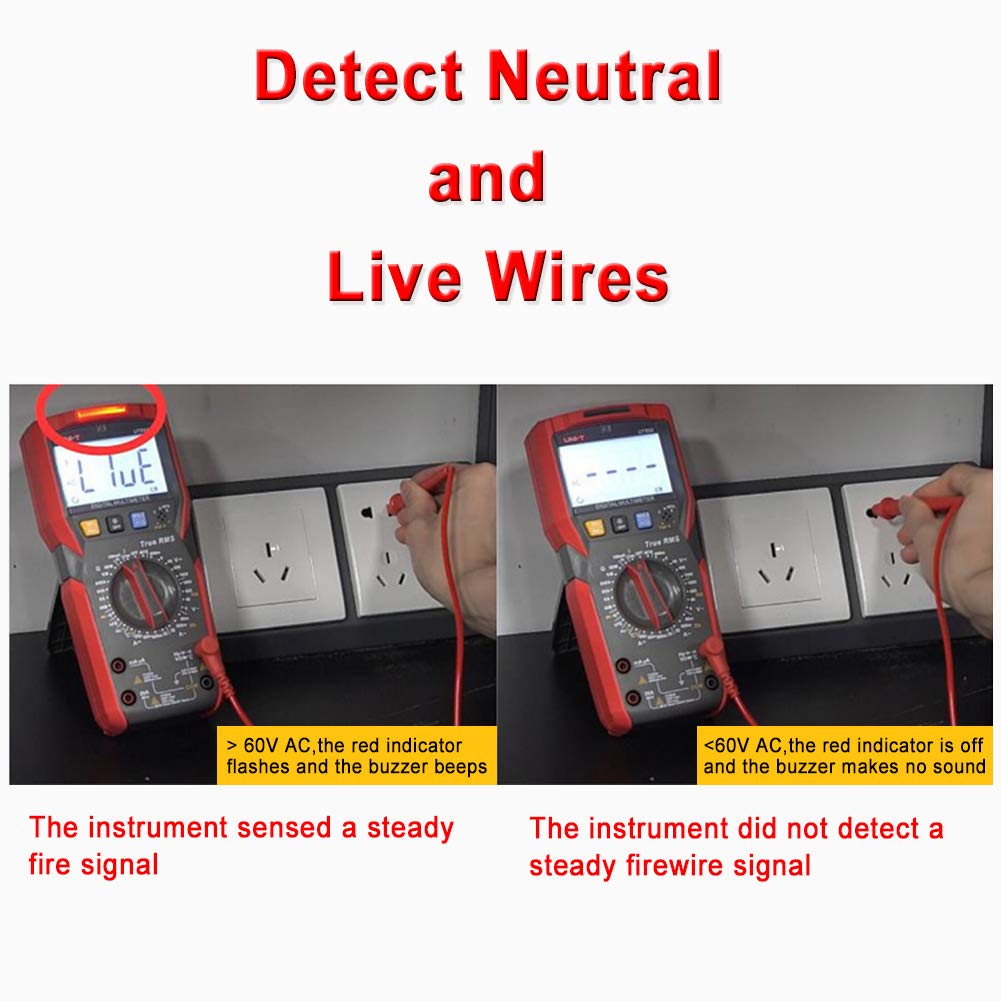UNI-T UT89X Digital Multimeter,TRMS 6000 Counts Volt Meter Manual Ranging,Measures AC/DC Voltage Tester,Resistance,Capacitance,Diode,NCV,Temperature,LED Test (UT89X)