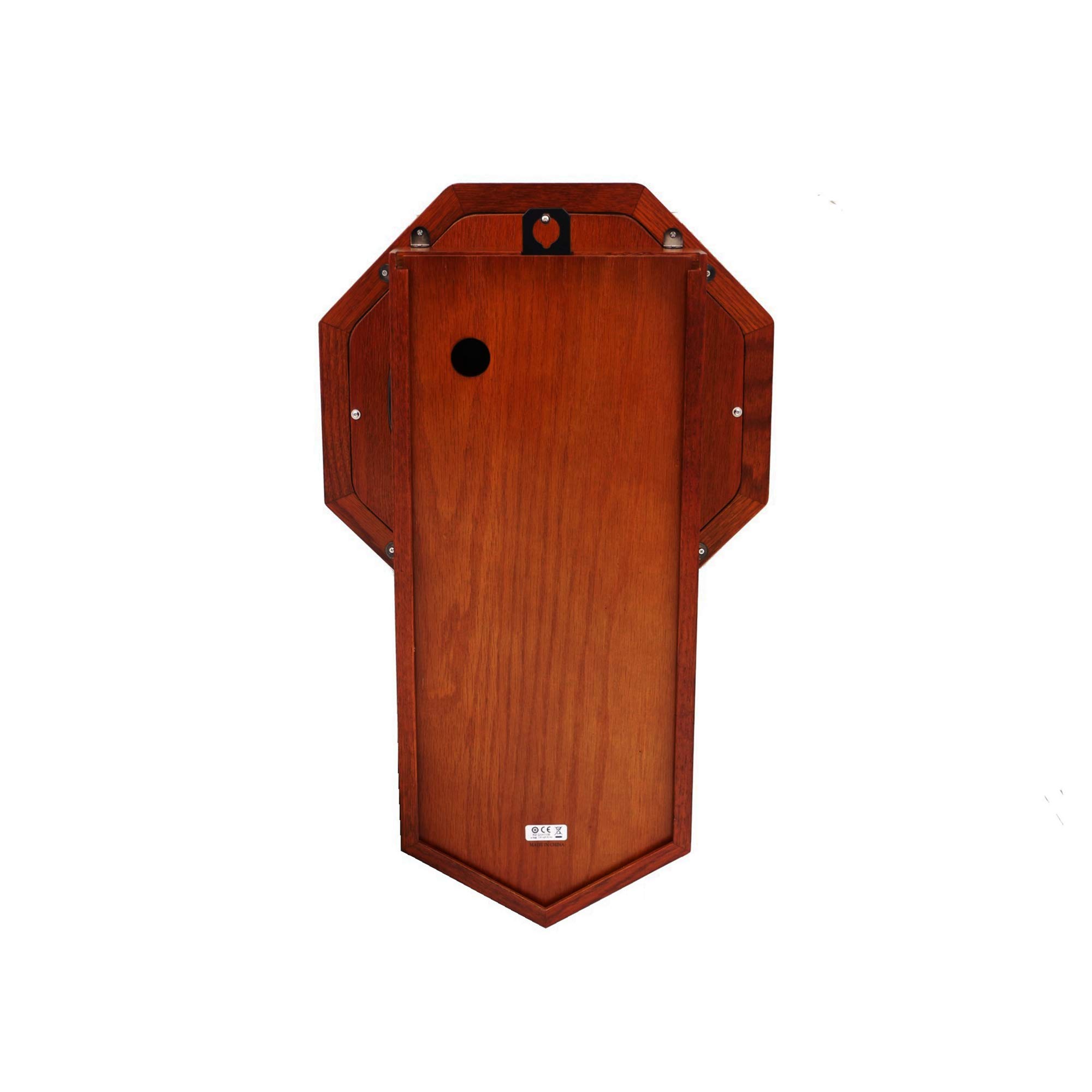 Seiko Light Oak Traditional Schoolhouse Wall Clock with Chime & Pendulum