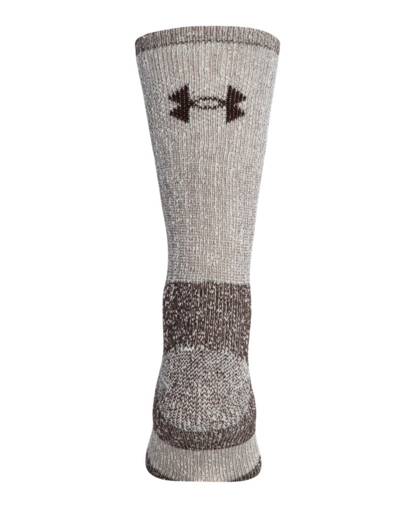 Under Armour Adult Hitch Coldgear Boot Socks, 2-Pairs , Brown , Medium