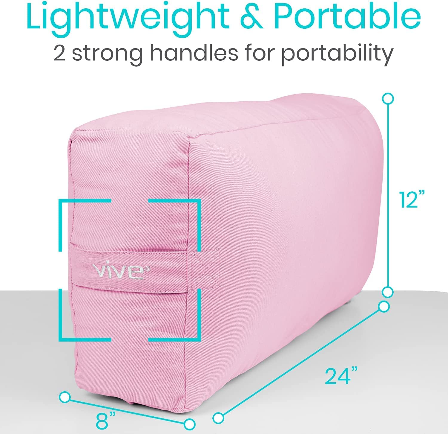 Vive Yoga Bolster Cushion (Pink)