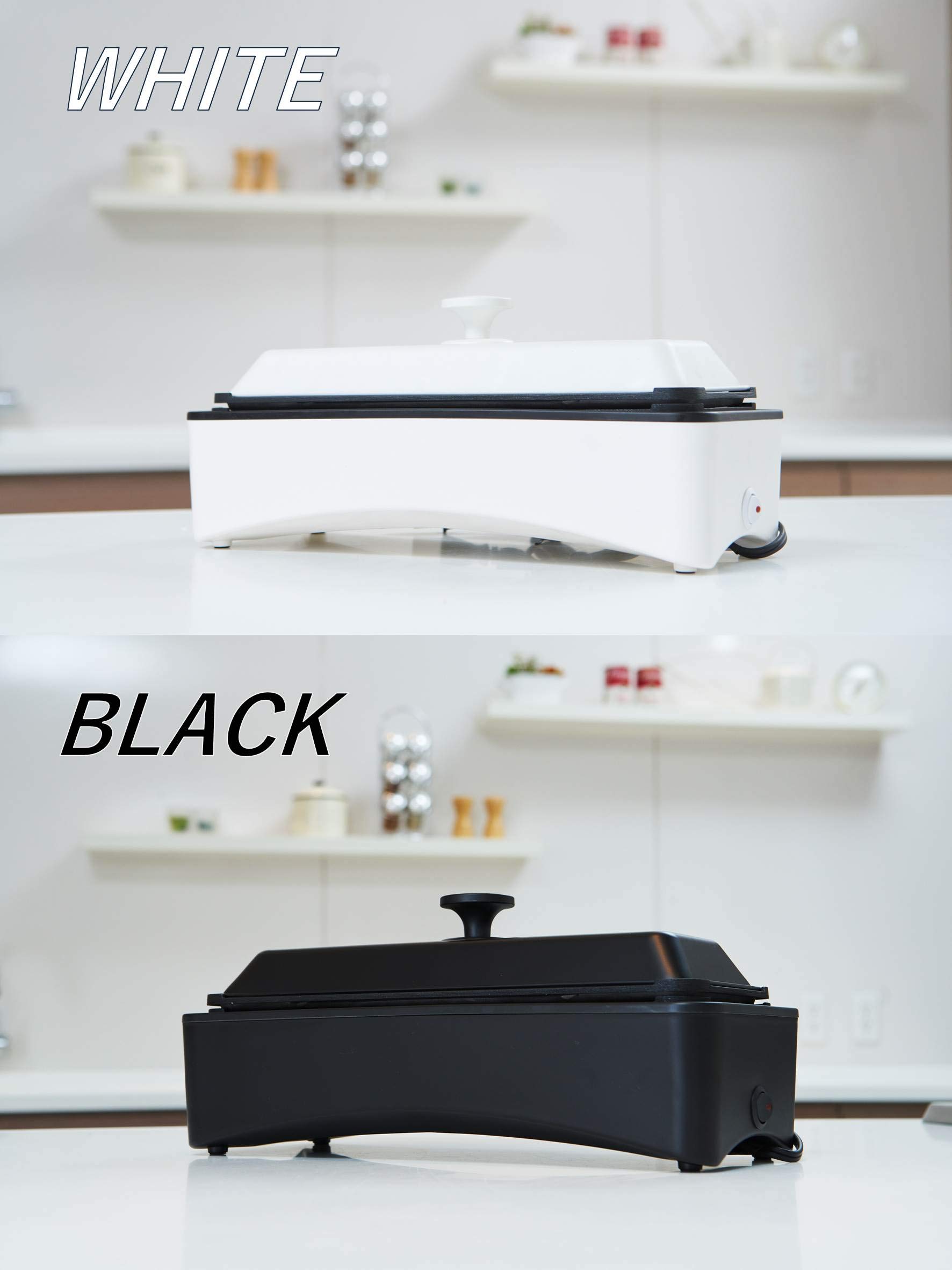 YAMAZEN"2Way Slim Takoyaki Plate" YOF-W120B (BLACK)【Japan Domestic Genuine Products】【Ships from Japan】