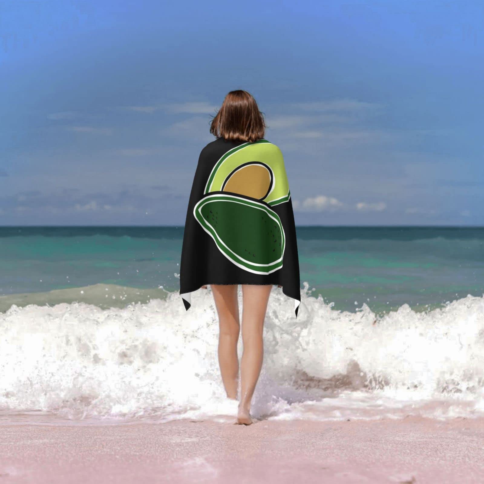 Zahika Avocado Beach Towel Absorbent Bathroom Towels Beach Towels Oversized Super ​32x52 Inch