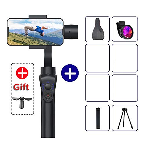 Upgraded Version of 3-axis Handheld Gimbal stabilizer with Focus and Zoom Function, Suitable for Smartphone Action Cameras (Color : Option 6)