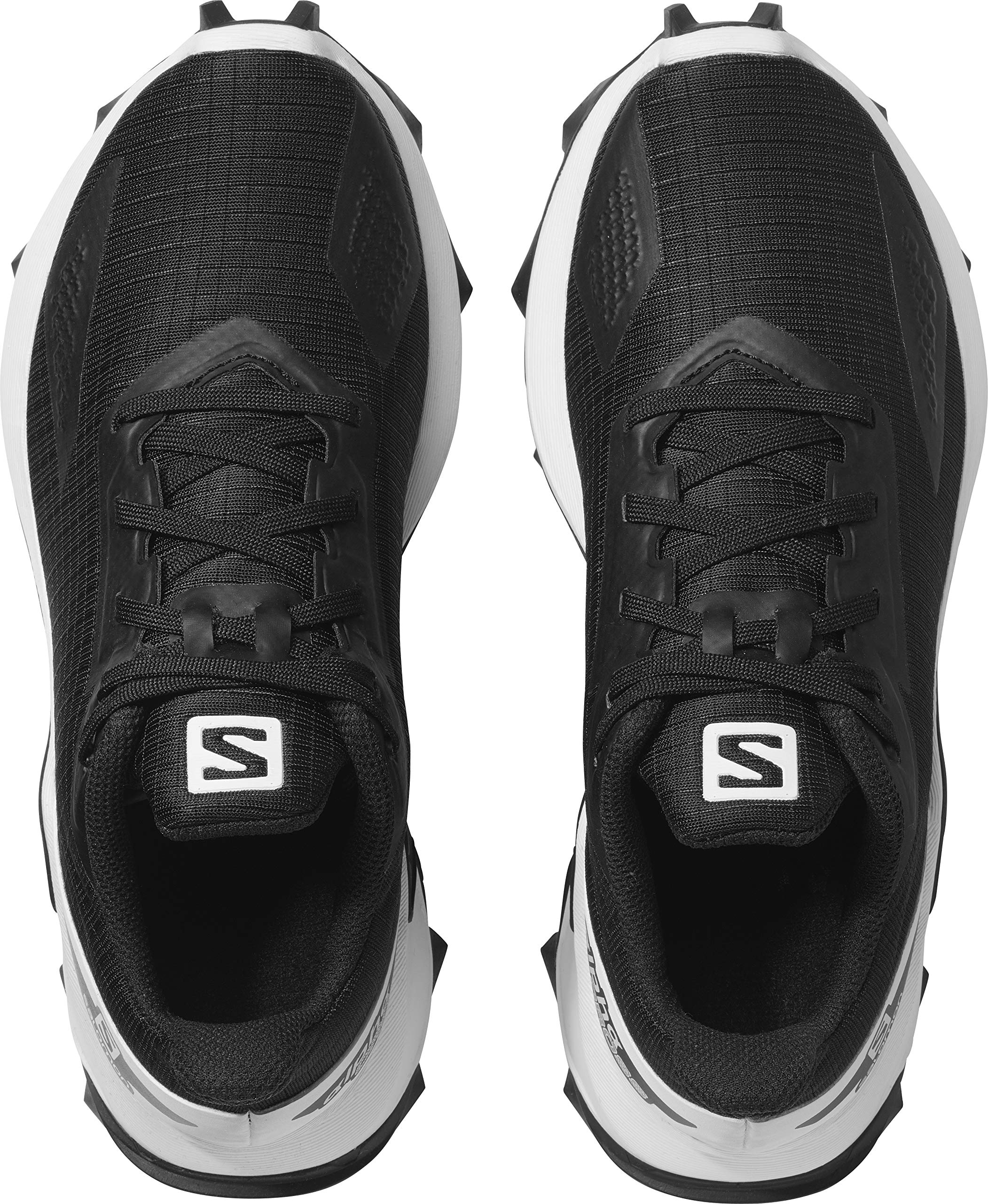 Salomon Kid's ALPHACROSS Blast Trail Running Shoes, Black/White/Black, 4 Big Kid