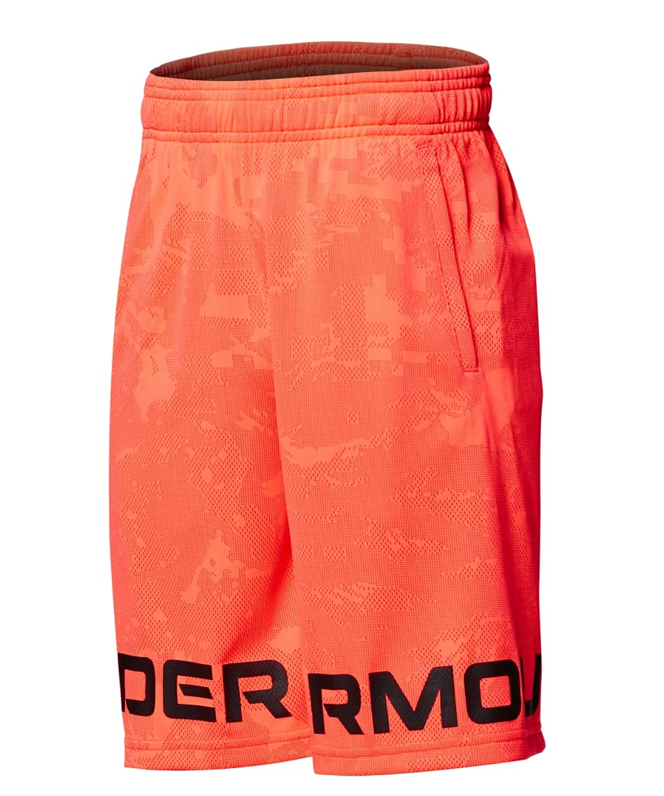Under Armour Boys' Renegade 3.0 Jacquard Shorts , Beta (628)/Black , Youth Large