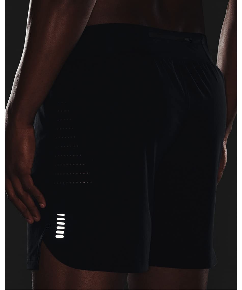 Under Armour Men's SpeedPocket 7-Inch Shorts, Black (001)/Reflective, Medium