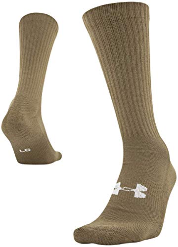 Under Armour Men's UA HeatGear Tactical Boot Socks LG Brown