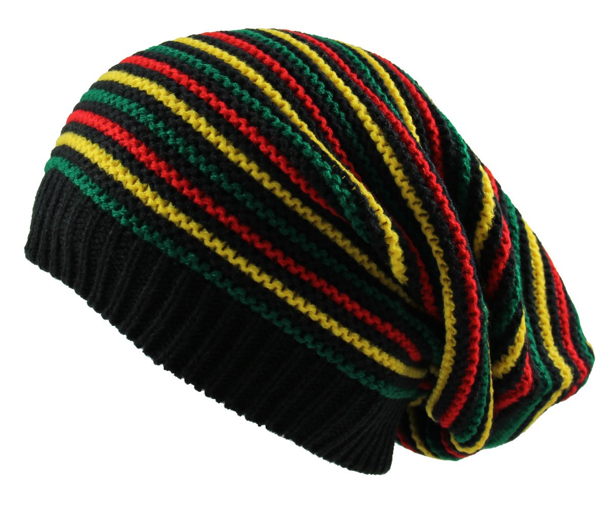 RW Classic Rasta Long Dreadlock Multi Beanie